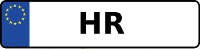 Kennzeichen mit HR